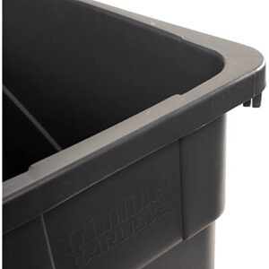 Carlisle FoodService Products TrimLine Plastic Rectangle Waste Container, 15 Gallons, Grey