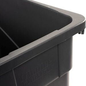 Carlisle FoodService Products TrimLine Plastic Rectangle Waste Container, 15 Gallons, Grey