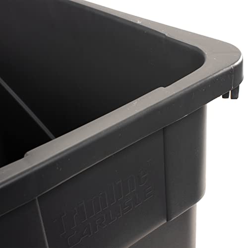 Carlisle FoodService Products TrimLine Plastic Rectangle Waste Container, 15 Gallons, Grey