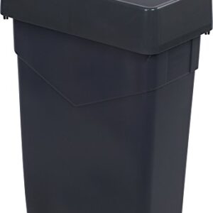 Carlisle FoodService Products TrimLine Plastic Rectangle Waste Container, 15 Gallons, Grey