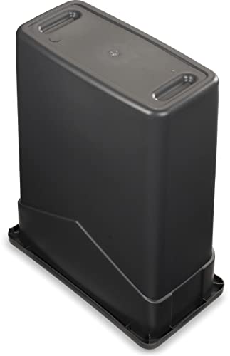 Carlisle FoodService Products TrimLine Plastic Rectangle Waste Container, 15 Gallons, Grey