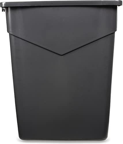 Carlisle FoodService Products TrimLine Plastic Rectangle Waste Container, 15 Gallons, Grey