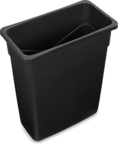 Carlisle FoodService Products TrimLine Plastic Rectangle Waste Container, 15 Gallons, Grey