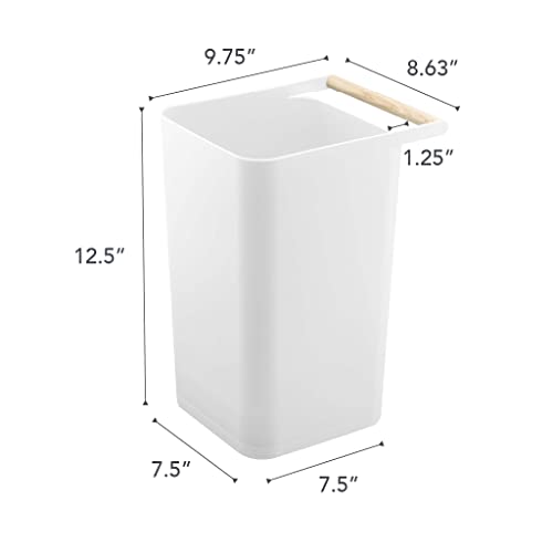 YAMAZAKI home Como Trash Can, One Size, White - 3132