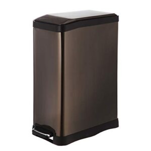 homezone va41660a trash can, single compartment, black