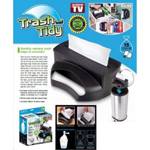 tidy trash trash tidy garbage bag dispenser, 15+ gallons, black