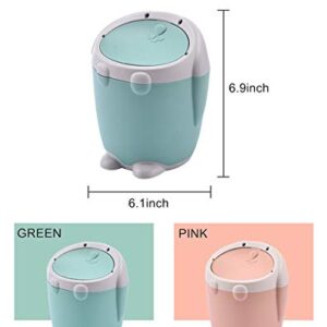 ESD HSDMYSH Mini Desktop Trash Can Mini Desk Garbage Can for Office Desktop Coffee Table Kitchen Bunny Cute Garbage Can Small Table Trash Can Shake Cover Bucket Small Paper Basket