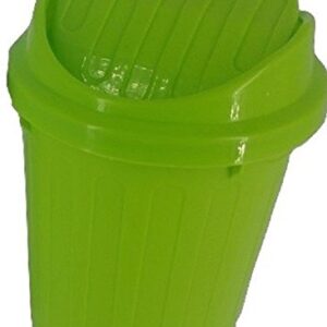 Desktop Mini Trash Can Rubbish Bin with Swing Lid (GREEN)