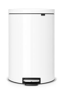 brabantia pedal bin silent – white – 40 liter