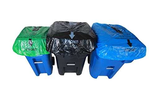 Trash Smell Buster, Trash Can Cover, Odor Eliminating Bag with Elastic Rubber Band, Eliminates Odor from Trash, Durable, Effective, Chemicals Free, 32 Gallon Size, 3 Covers