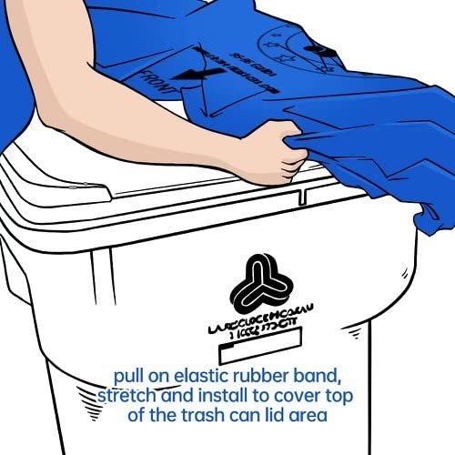 Trash Smell Buster, Trash Can Cover, Odor Eliminating Bag with Elastic Rubber Band, Eliminates Odor from Trash, Durable, Effective, Chemicals Free, 32 Gallon Size, 3 Covers