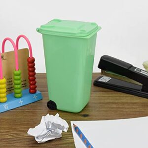 Mini Trash Can with Lid Swing Top Small Trash Can Pen Holder for Car Bedroom Office Desktop 22 Fl Oz (4 Pcs Multi-Color)