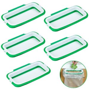 vinbee 5 pcs portable trash bag holder hanging trash garbage bag holder hanging kitchen cupboard door back style stand trash garbage bags storage rack for kitchen cupboard