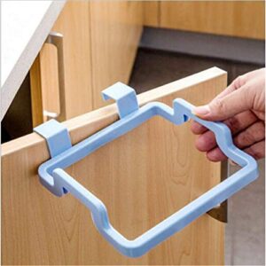 Toporchid Cupboard Door Back Hanging Trash Rack Storage For Kitchen Garbage Rubbish Bag Can Holder Hanging Kitchen Cabinet Trash Rack Tool(green)