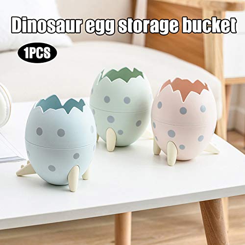 Arinda Trash Can Dinosaur Egg Desktop Storage Bucket Clamshell Large Capacity Multifunctional Compact Sorting Trash