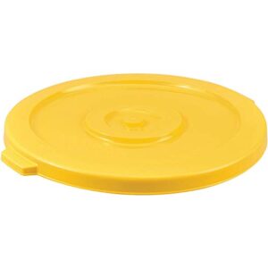 global industrial 44 gallon garbage can lid, yellow