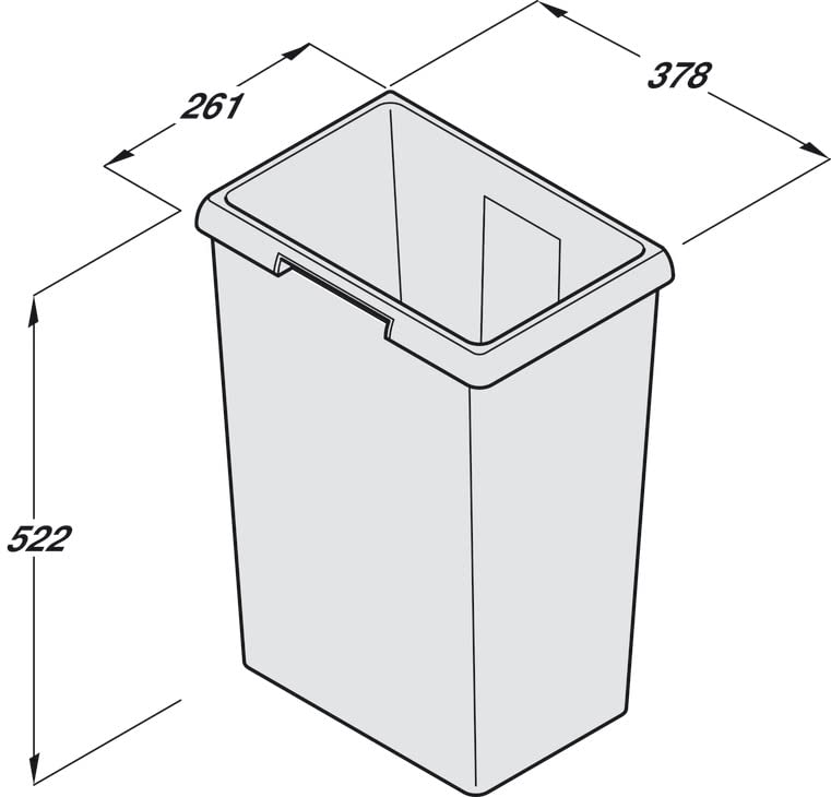 Replacement Bin, Euro Cargo, Hailo, Capacity 35 l