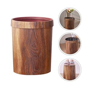 YARNOW Trash Can Wood Small Rustic Garbage Container Bin Trash Holder for Home or Office Farmhouse Living Room Bathroom Powder Rooms, 29X22CM, 5NA51097K5X18Y0CL99HC8D