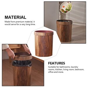 YARNOW Trash Can Wood Small Rustic Garbage Container Bin Trash Holder for Home or Office Farmhouse Living Room Bathroom Powder Rooms, 29X22CM, 5NA51097K5X18Y0CL99HC8D