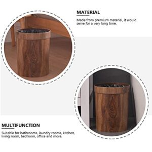 YARNOW Trash Can Wood Small Rustic Garbage Container Bin Trash Holder for Home or Office Farmhouse Living Room Bathroom Powder Rooms, 29X22CM, 5NA51097K5X18Y0CL99HC8D