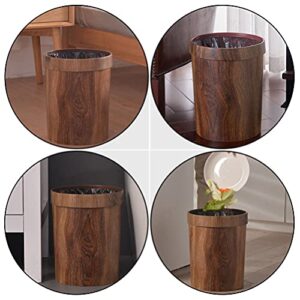 YARNOW Trash Can Wood Small Rustic Garbage Container Bin Trash Holder for Home or Office Farmhouse Living Room Bathroom Powder Rooms, 29X22CM, 5NA51097K5X18Y0CL99HC8D