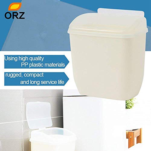 CXP Wall-Mounted Trash Solid Color Seamless Paste Kitchen Cabinets Bathroom Storage Debris Box