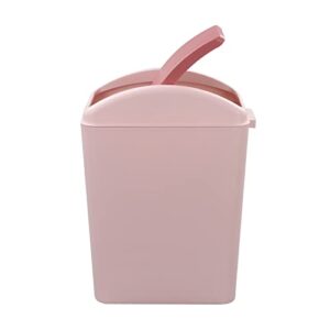 Parlynies 4.5 Gallon Pink Plastic Waste Can, Kitchen Garbage Can with Swing Lid, 1 Pack