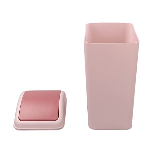 Parlynies 4.5 Gallon Pink Plastic Waste Can, Kitchen Garbage Can with Swing Lid, 1 Pack