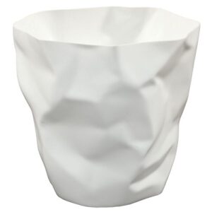 modway lava trash bin in white