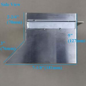 304 Stainless Steel Wall Mount Rectangle Open Rubbish Garbage Waste Trash Chute