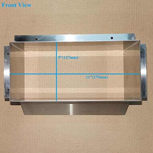 304 Stainless Steel Wall Mount Rectangle Open Rubbish Garbage Waste Trash Chute