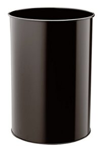 durable 30 litre metal round waste bin – black