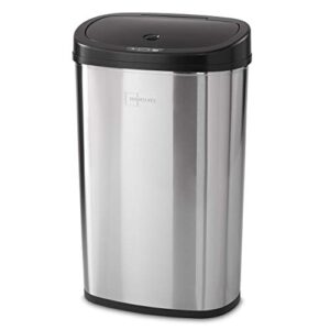 mainstay ms-50-22 motion sensor trash can, 13.2 gallon, stainless steel