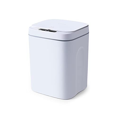 Smart Trash Can 3-Mode Low Noise Automatic Dustbin Touchless Infrared Vibration Motion Sensor Waste Basket Eco-Friendly Electric Garbage Dispenser Best Choice for Kitchen Bathroom Office 3.7Gal/14L