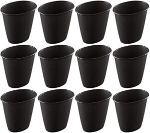 gildan usa 210885 10.25 in. 1.5 gal oval vanity waste basket44; black – pack of 1212