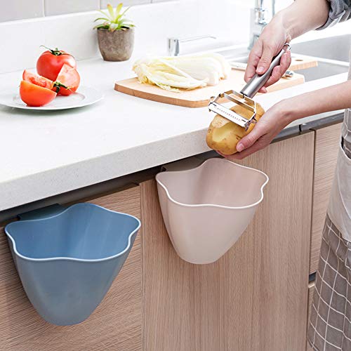 ekqw015l [Kitchen Trash Bin Kitchen Cabinet Drawer Door Hanging Rubbish Trash Can Waste Bin Sundries Holder Mini Wastebasket Hotel Restaurant Cafe Garbage Bin Kitchen Office Supplies Grey