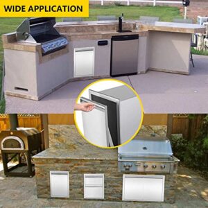 Atatod Propane Drawer Stainless Steel Pull-Out Trash/Propane Tank Drawer Storage for Propane Tank or Trash Bin Adds Convenient Storage in Any Outdoor Kitchen