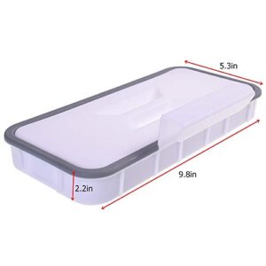 LARATH Plastic Hanging Trash Bag Holder Small Cabinet Kitchen Cupboard Door Garbage Storage Rack Can with Lid,1 Pcs