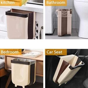 Kitchen Garbage can fold-able Trash can Made of Sturdy Washable Plastic,Non-Toxic and eco-Friendly.Waste Basket for Kitchen Bathroom Bedroom, Automobile, RV or Commercial Trucks