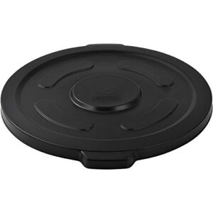 global industrial 55 gallon garbage can lid, black