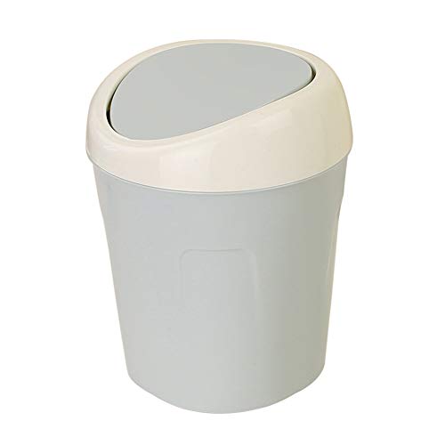 Brave669 Trash Can Kitchen StorageMini Flip Lid Home Living Room Desktop Bedside Plastic Trash Can Garbage Bin