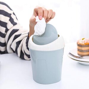 Brave669 Trash Can Kitchen StorageMini Flip Lid Home Living Room Desktop Bedside Plastic Trash Can Garbage Bin