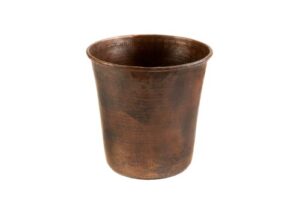 premier copper products tc11db hand hammered copper trash can, oil rubbed bronze