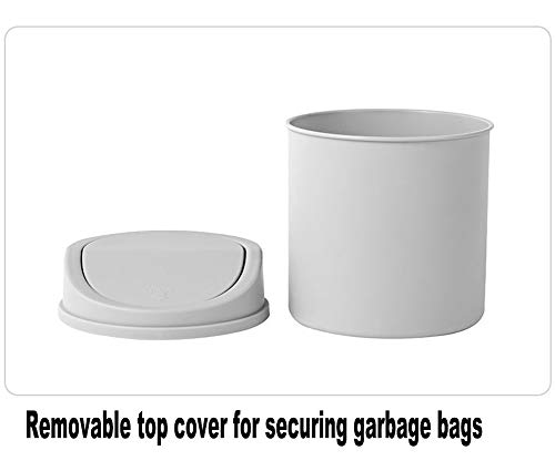 AKOAK 1 Pack Creative Small Desktop Trash Can Mini Clamshell Small Waste Paper Basket Household Plastic Storage Bucket Simple Compact Trash Can（Gray）