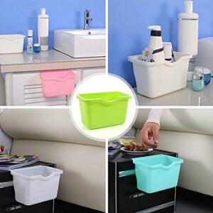 bjlongyi Home Kitchen Garbage Storage Bin Can Hanging Rubbish Container Plastic Kitchen Trash Cans Easy Installation Blue