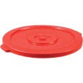 Global Industrial 32 Gallon Garbage Can Lid, Red