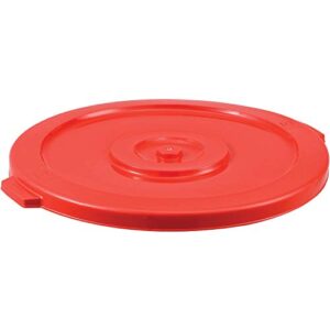 global industrial 32 gallon garbage can lid, red