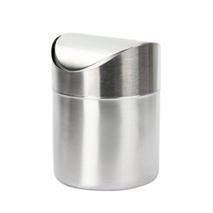 evaliana 1.5l stainless steel mini desk waste trash bin countertop can garbage cans