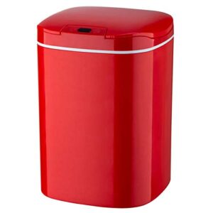 smaani automatic intelligent induction trash can, trash can automatic waste bin, garbage can 14l for kitchen | office | bedroom | bathroom | living room (red model :no pattern)