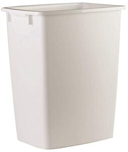 rubbermaid 2806-tp-wht plastic kitchen wastebasket, white, 36-qt. – quantity 6